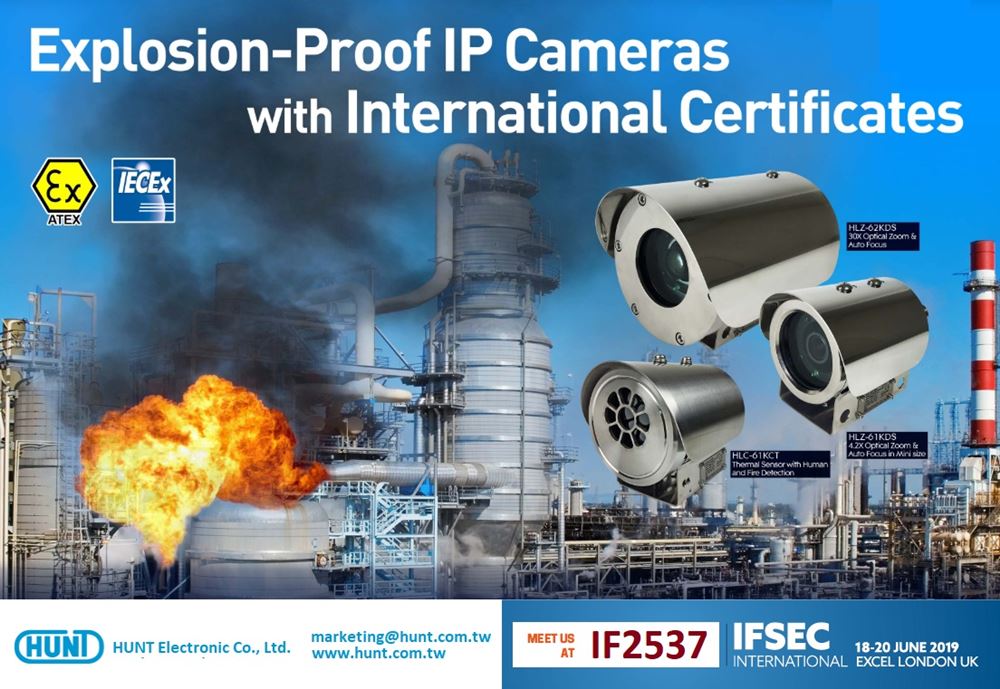 Explosion-proof IP cameras from Hunt Electronic | SecurityWorldMarket.com