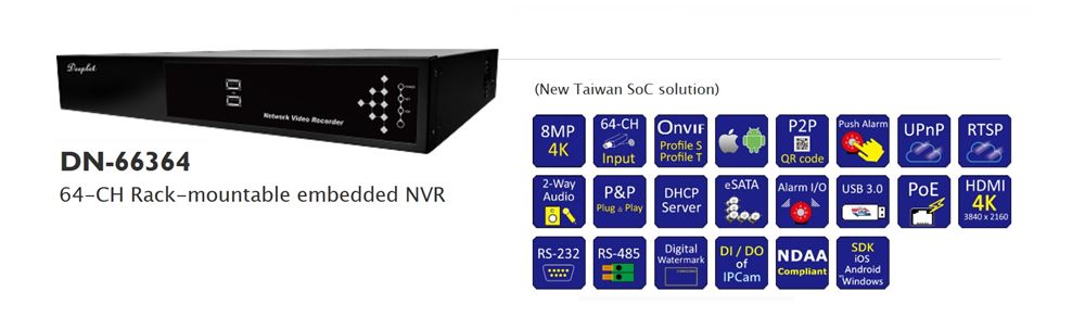 Rack-mountable 64ch embedded NVR from Deeplet | SecurityWorldMarket.com