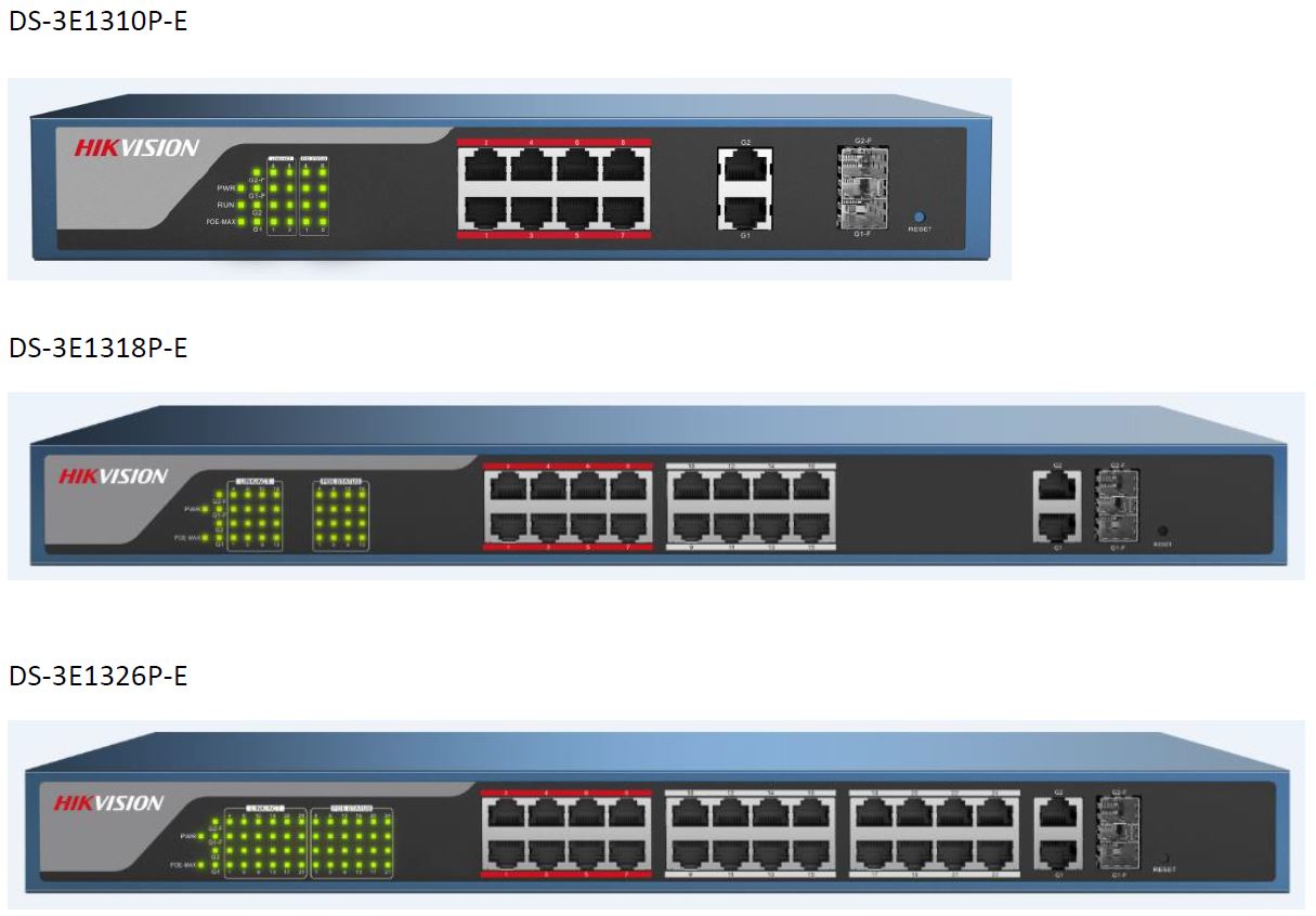 Ny Hikvision 3E-serie PoE-switches leverer strøm, hastighed og afstand ...