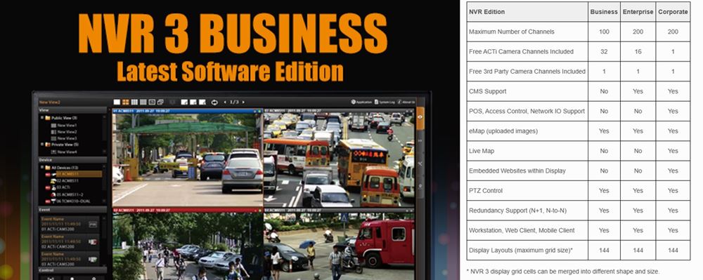 Acti launches NVR 3 Business and discontinues NVR 3 Enterprise ...